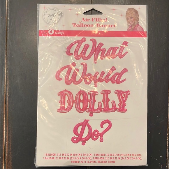 Dolly Parton | Party Supplies | Dolly Parton Pink Balloon Banner | Poshmark